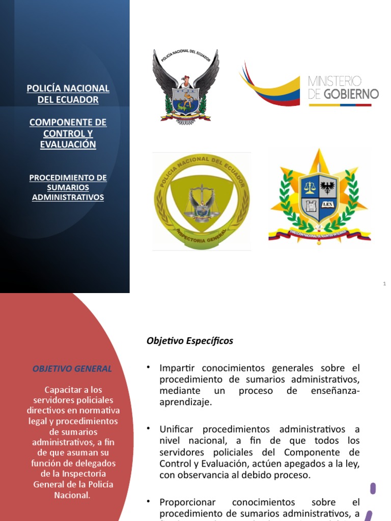 PROCEDIMIENTO DE SUMARIOS ADMINISTRATIVOS (1) NKJJJGJ | PDF | Policía ...