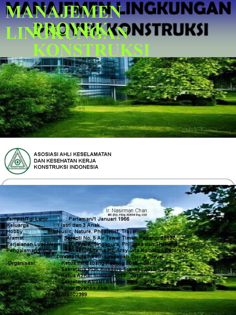 Modul 7. Manajemen Lingkungan Proyek Konstruksi | PDF