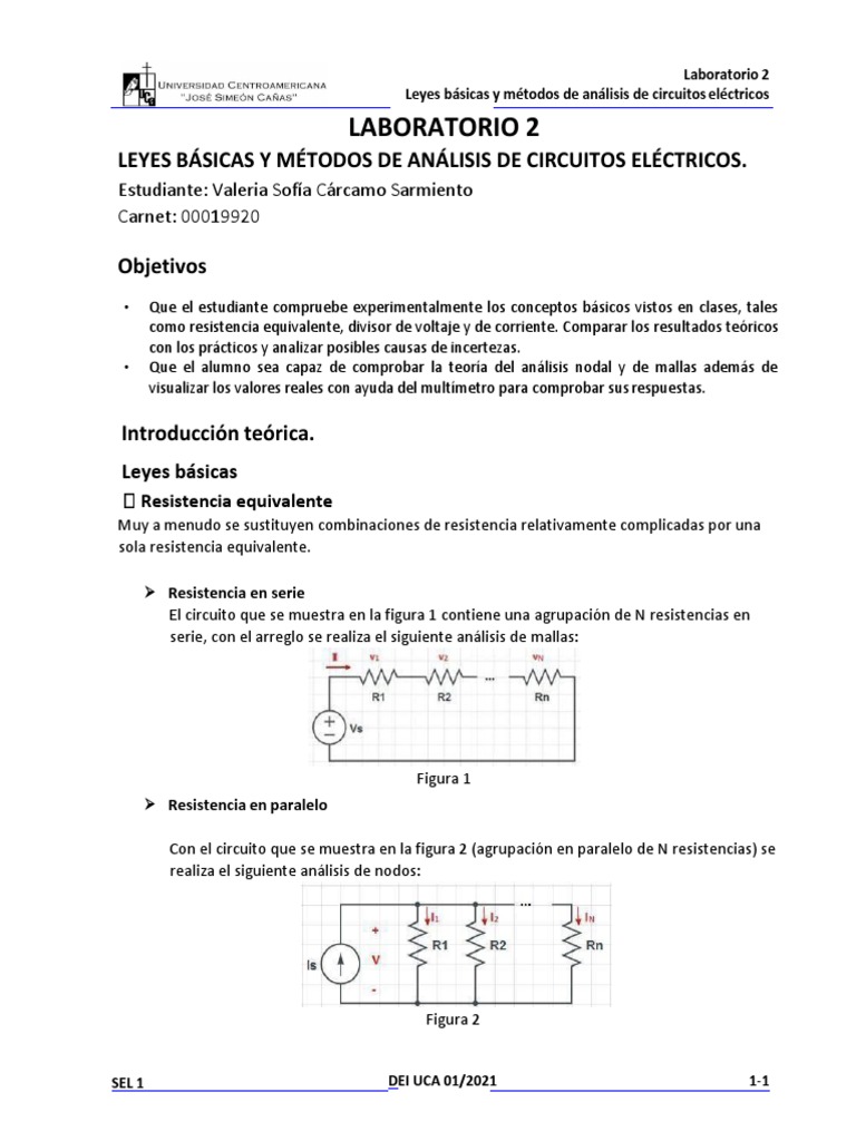 L2 - Leyes Basicas y Metodos de Analisis de Circuitos Electricos | PDF | Análisis de red ...