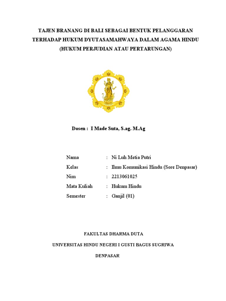 Hukum Hindu Makalah | PDF