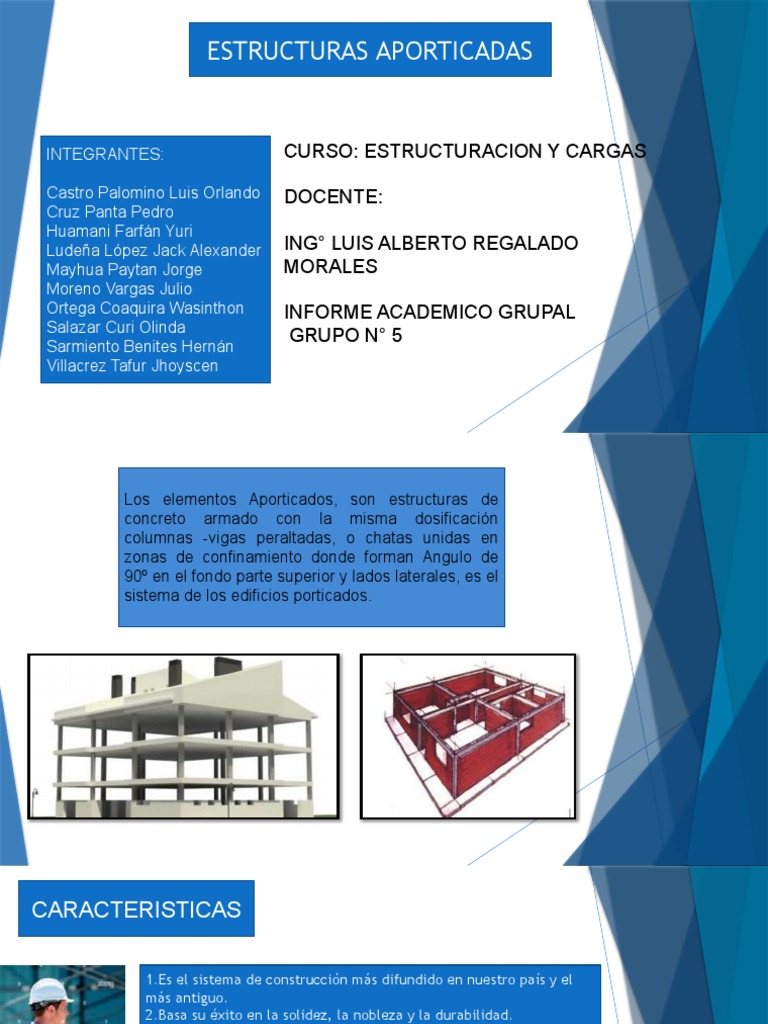 Estructuras Aporticadas: Guía Básica | PDF | Hormigón | Albañilería