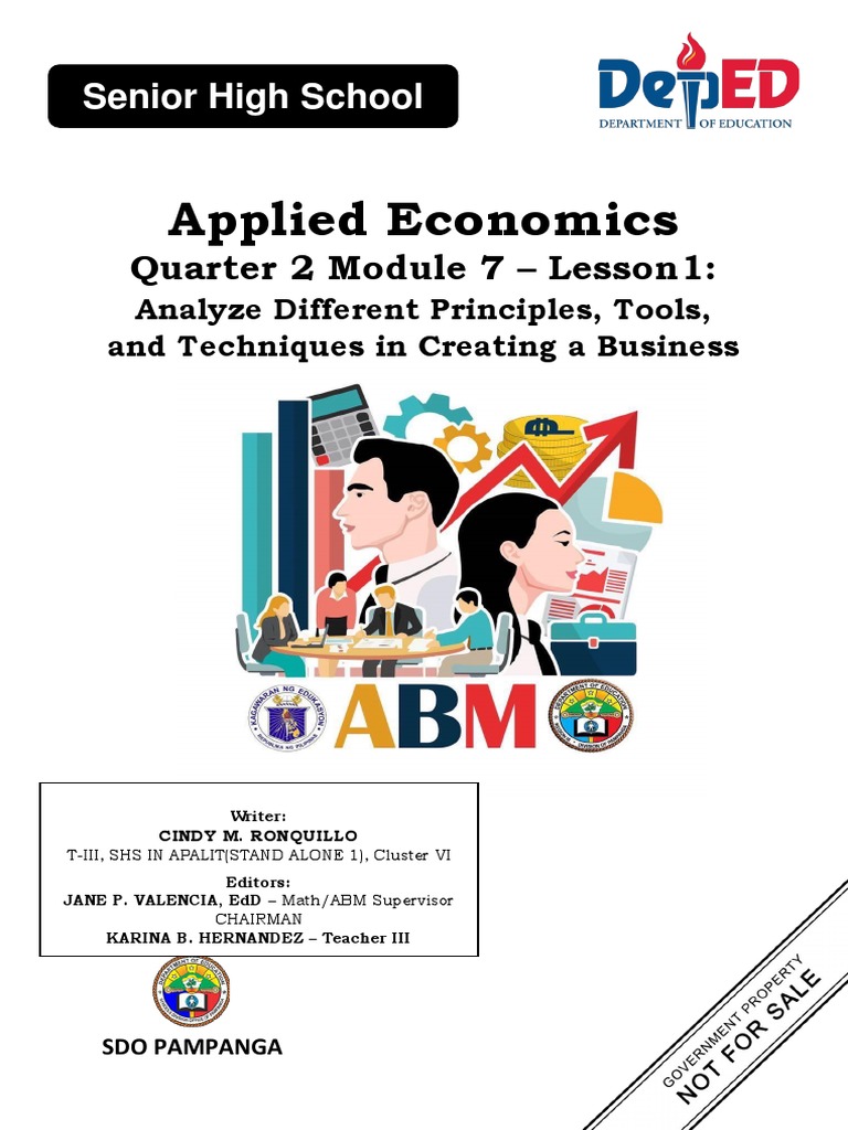 Analyze Different Principles Tools and Techniques in Creating A Business | Download Free PDF ...