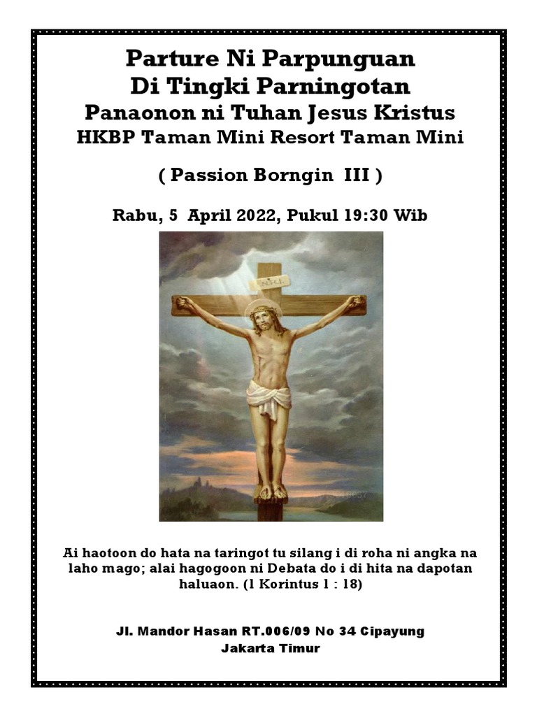 IBADAH PASSION III Rabu 5 April 2023 | PDF
