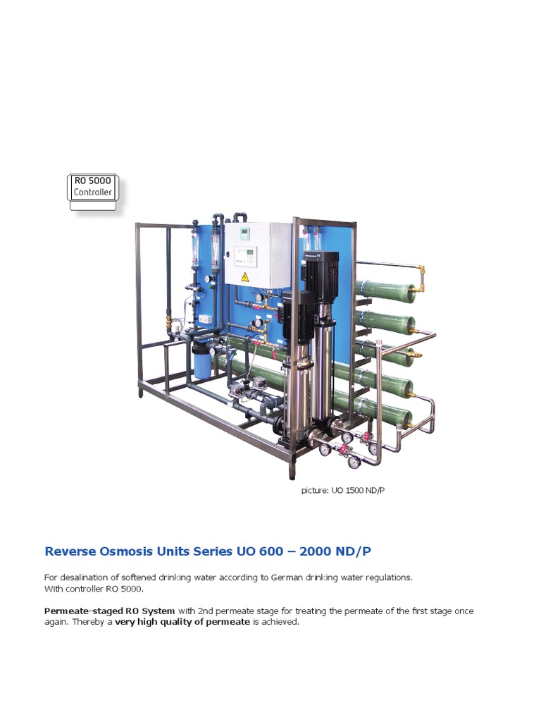 Controller: Reverse Osmosis Units Series UO 600 - 2000 ND/P | PDF ...