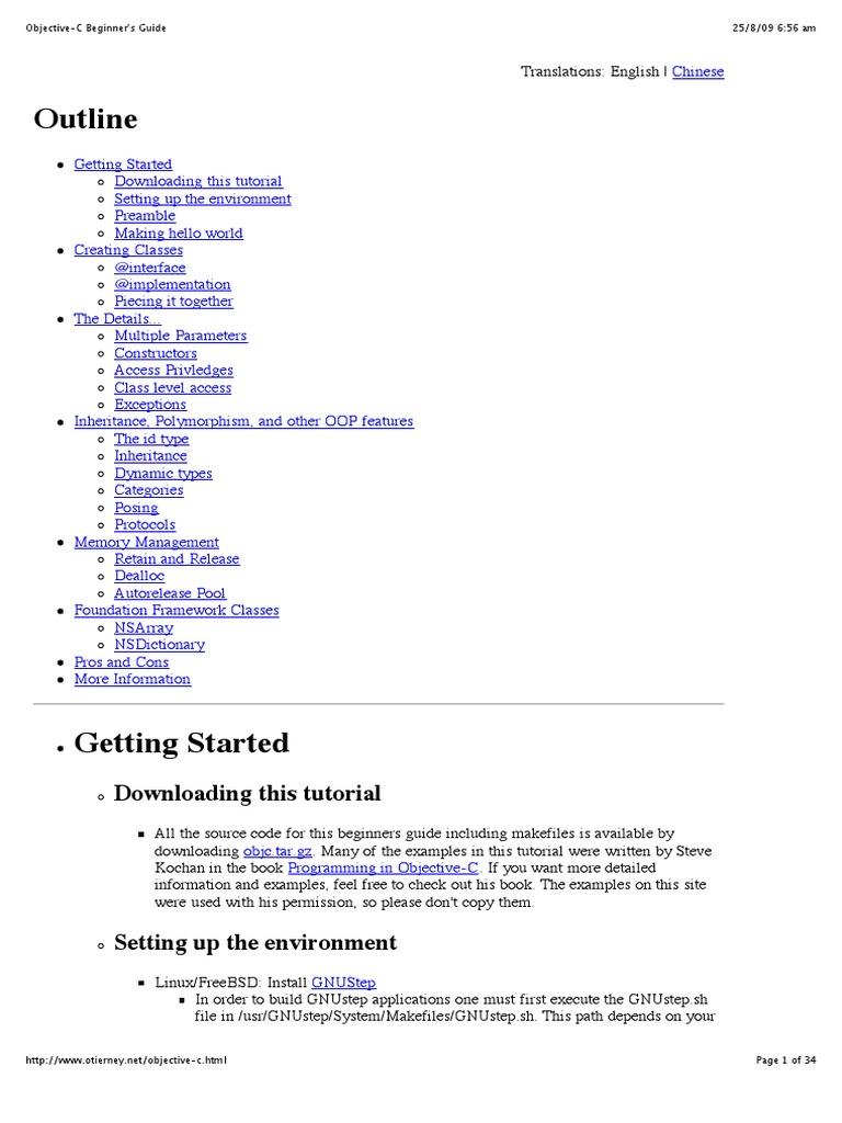 Objective C Beginner S Guide Pdf Objective C Class Computer Programming
