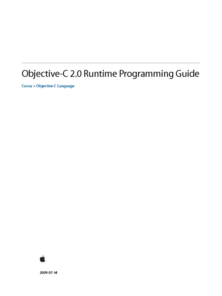 Objective C 20 Runtime Programming Guide Pdf Objective C Class Computer Programming 2111
