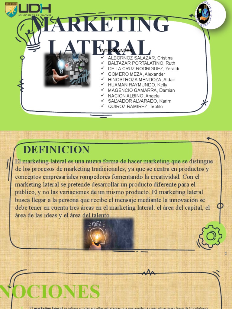 Marketing Lateral: Integrantes | PDF | Marketing | Producto (Negocio)