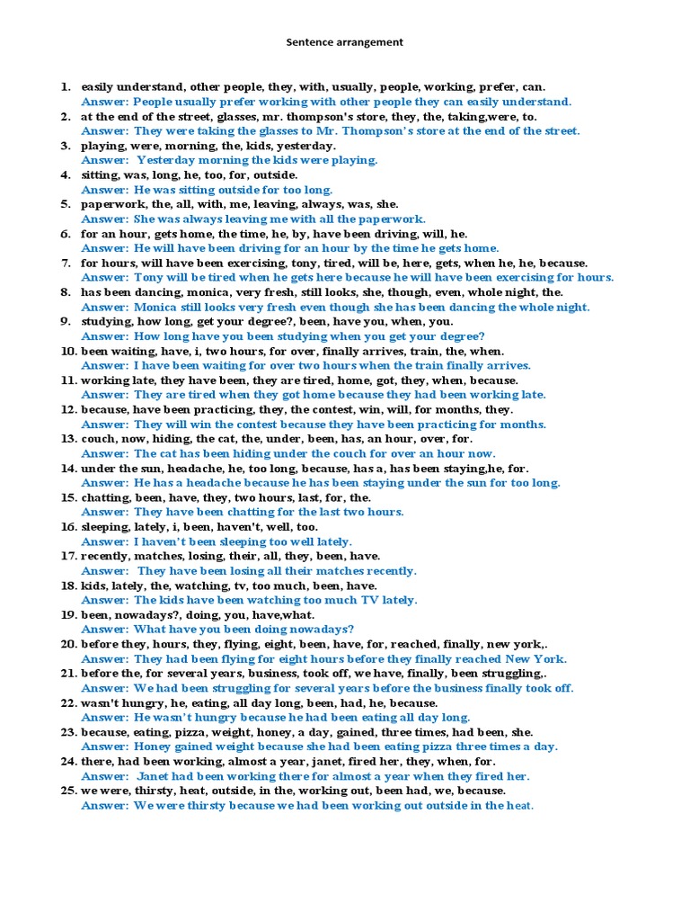 Understanding Sentence Structure Through Examples Pdf
