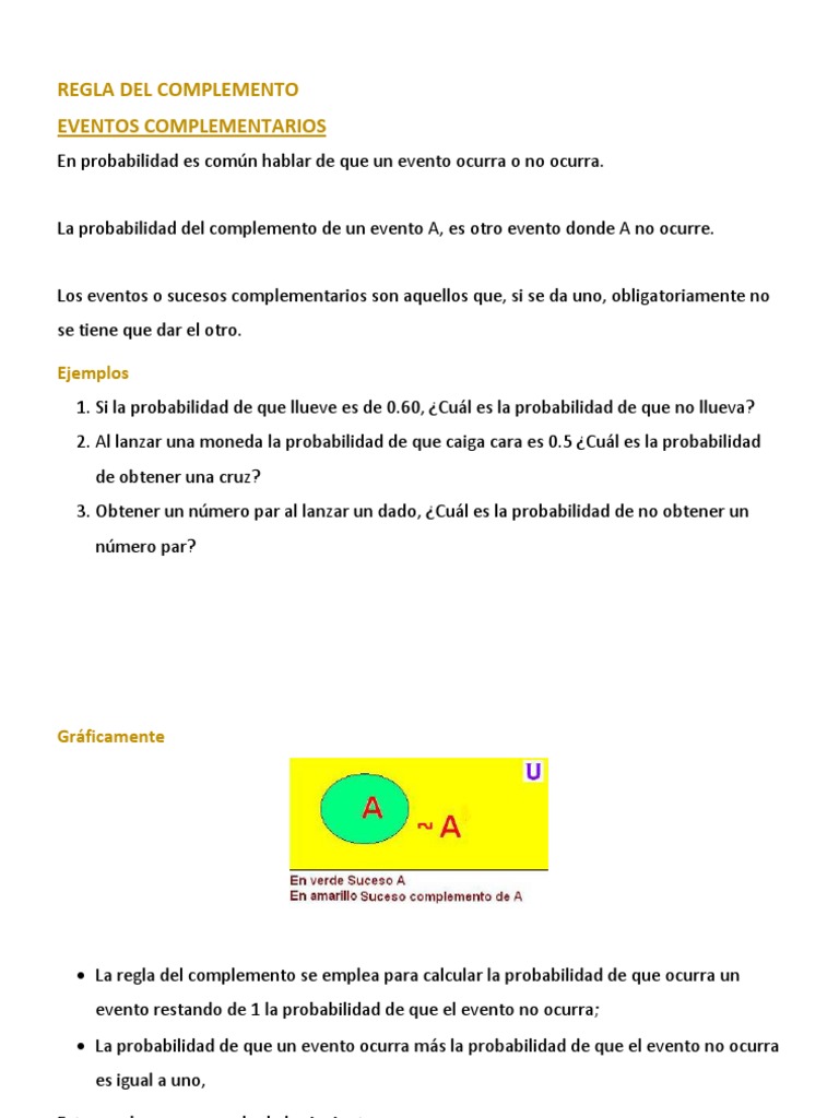 S32 Eventos Complementarios | PDF | Probabilidad | Física Aplicada e ...