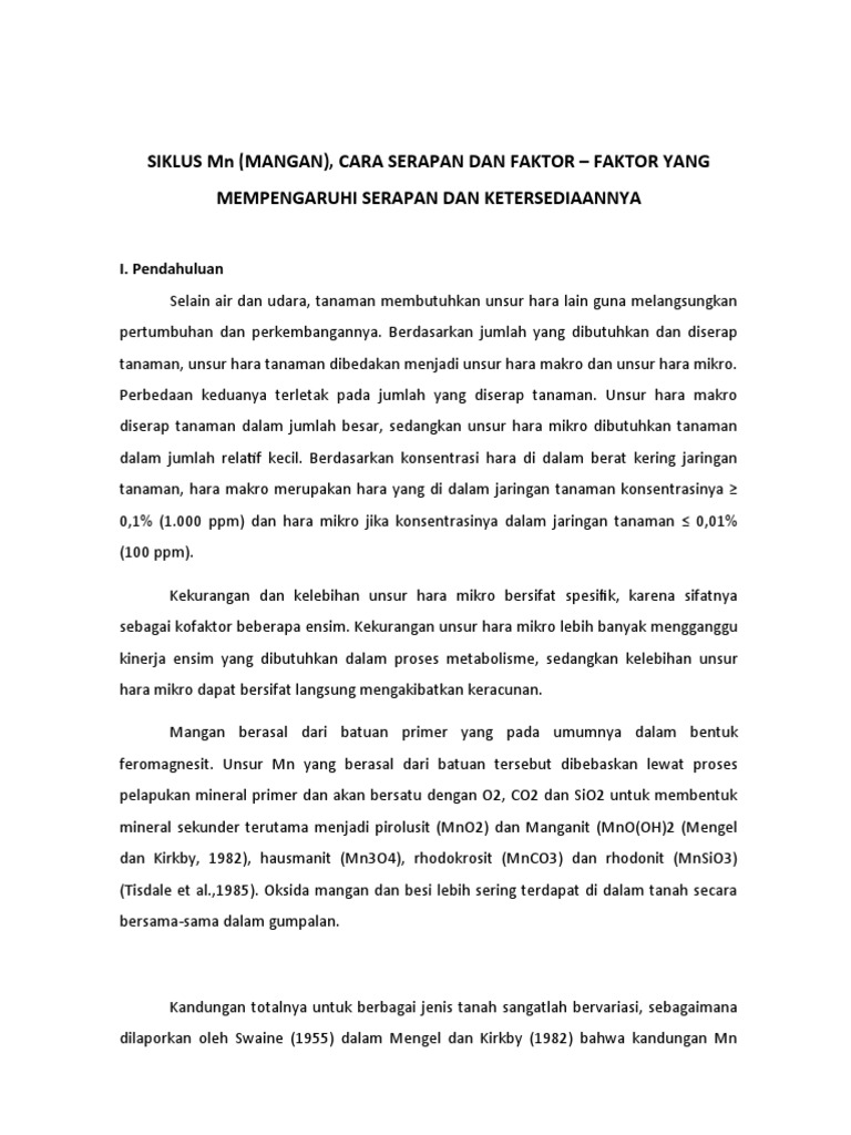 SIKLUS MN (Mangan) | PDF