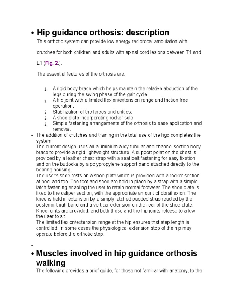 Hip Guidance Orthosis | Download Free PDF | Anatomical Terms Of Motion ...