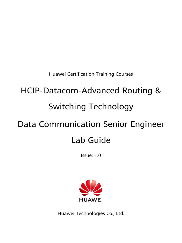HCIP-Datacom-Advanced Routing Switching Technology V1.0 Lab Guide | PDF | Routing | Networking