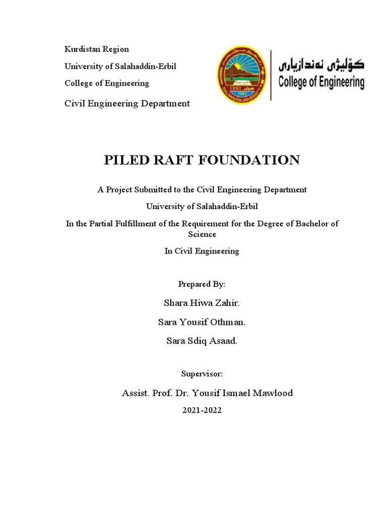 Project Report | PDF | Foundation (Engineering) | Deep Foundation