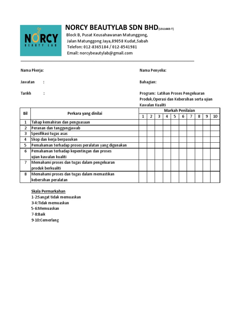 2.5.3-Contoh Rekod Latihan | PDF