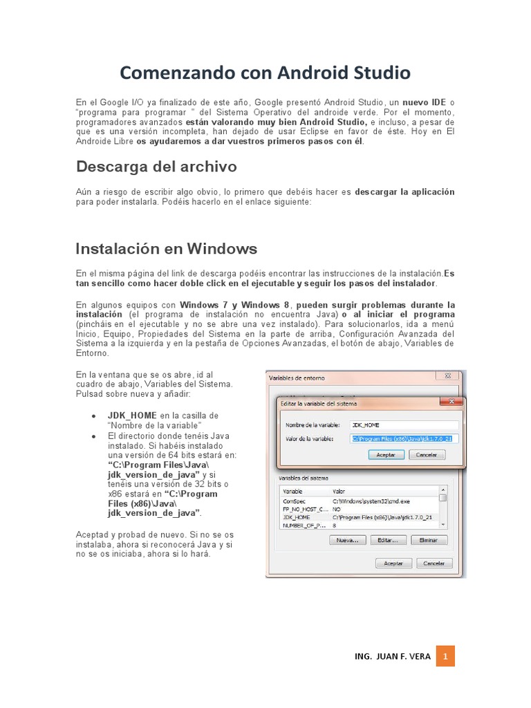 Comenzando Con Android Studio | PDF | Android (sistema operativo) | Archivo de computadora