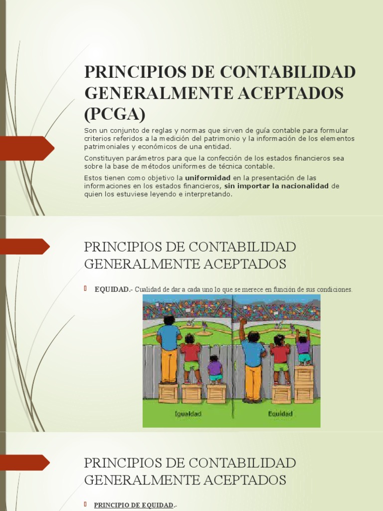 Principios de Contabilidad Generalmente Aceptados (PCGA) | PDF ...