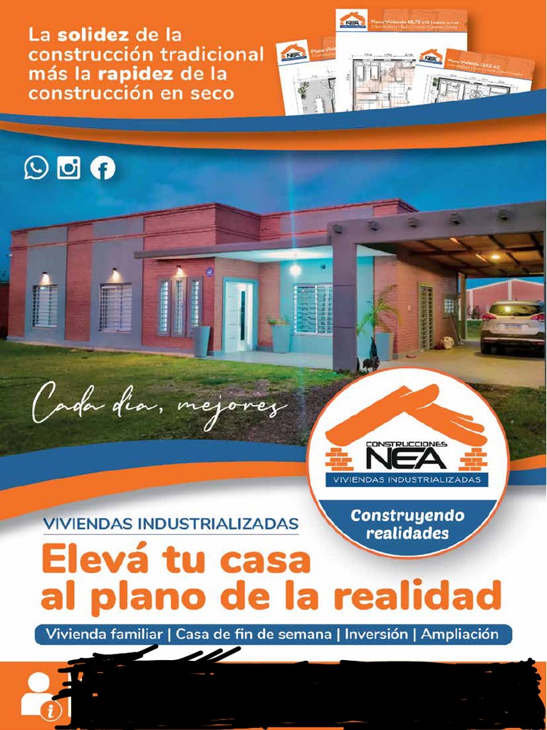 Modelo de Casas NeA | PDF | Albañilería | Ingeniería de Edificación