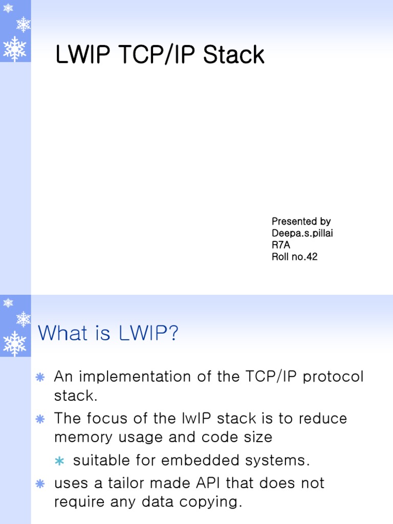 Lwip Final | Download Free PDF | Transmission Control Protocol | Network Packet