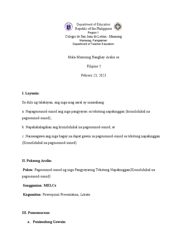 Final LP Filipino | PDF