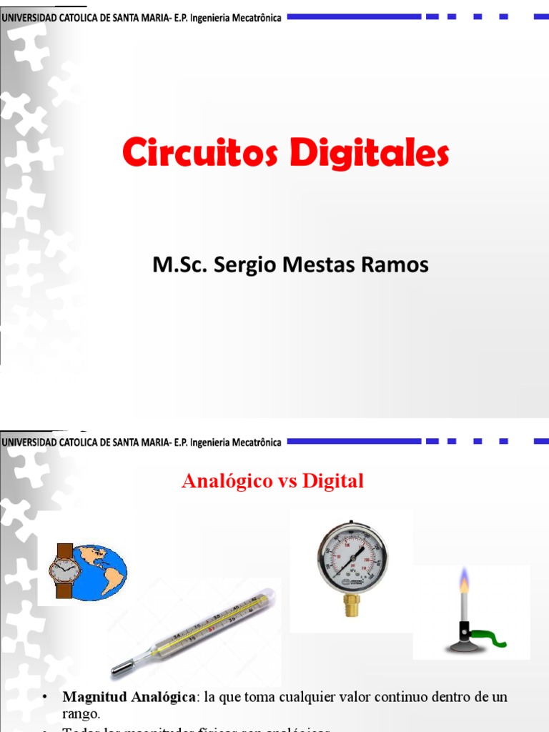 Circuitos Digitales: M.Sc. Sergio Mestas Ramos | PDF | Decimal | Notación Circuitos Digitales: M.Sc. Sergio Mestas Ramos | PDF | Decimal | Notación