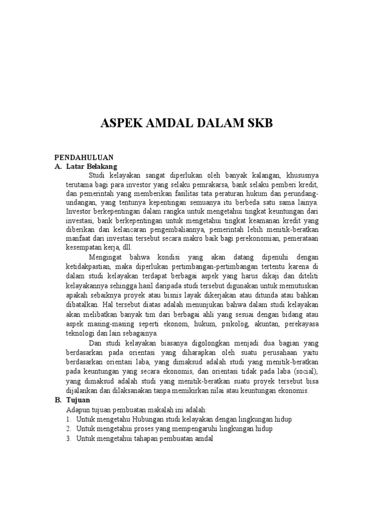 b.MODUL ASPEK AMDAL DALAM SKB | PDF