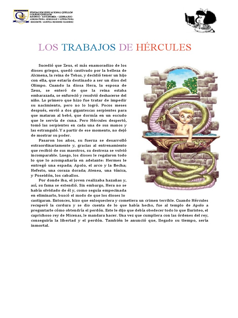 Los Doce Trabajos de Hercules | PDF | Mitología griega | Religión ...