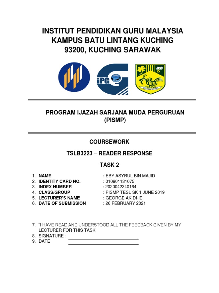 TSL3223 Eby Asyrul Bin Majid Task1 | PDF | Poetry | Sheep