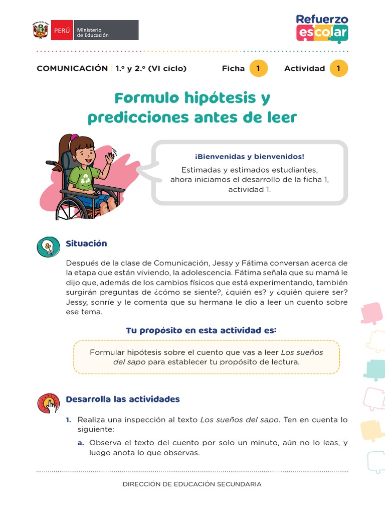 Hipótesis y Predicciones en Lectura | PDF
