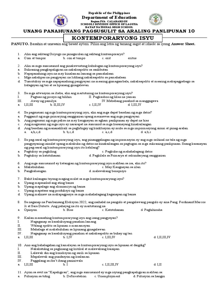 22-23 AP10-1ST-Periodical-Test | PDF