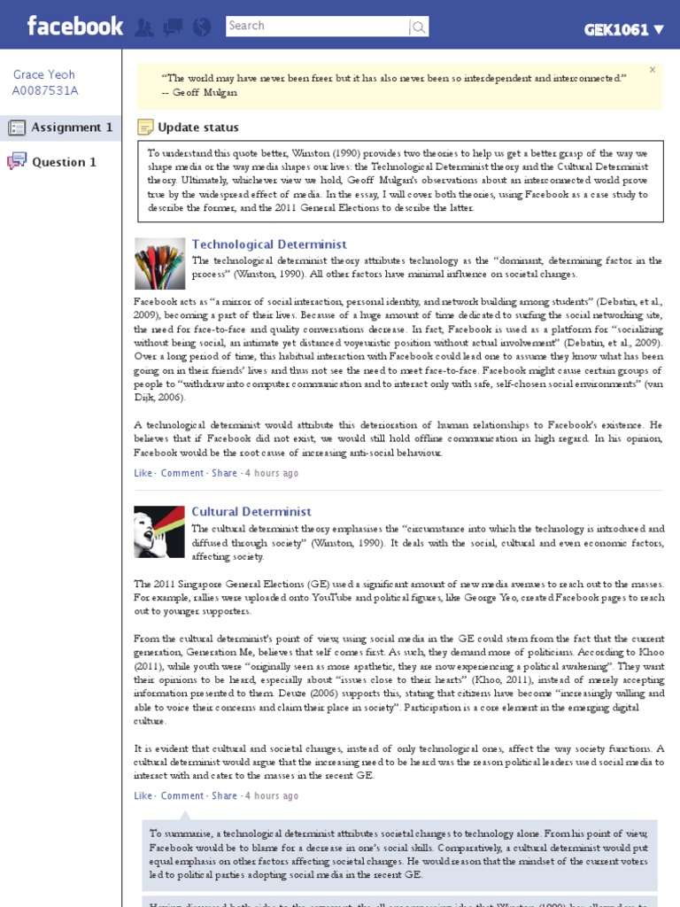 Do We Control Technology or Do We Allow Technology To Control Us? | PDF ...