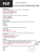 Grade 9 Math Problems with Solutions | PDF | Area | Triangle