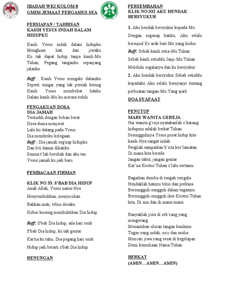 Tata Ibadah Wki Kolom Vi | PDF