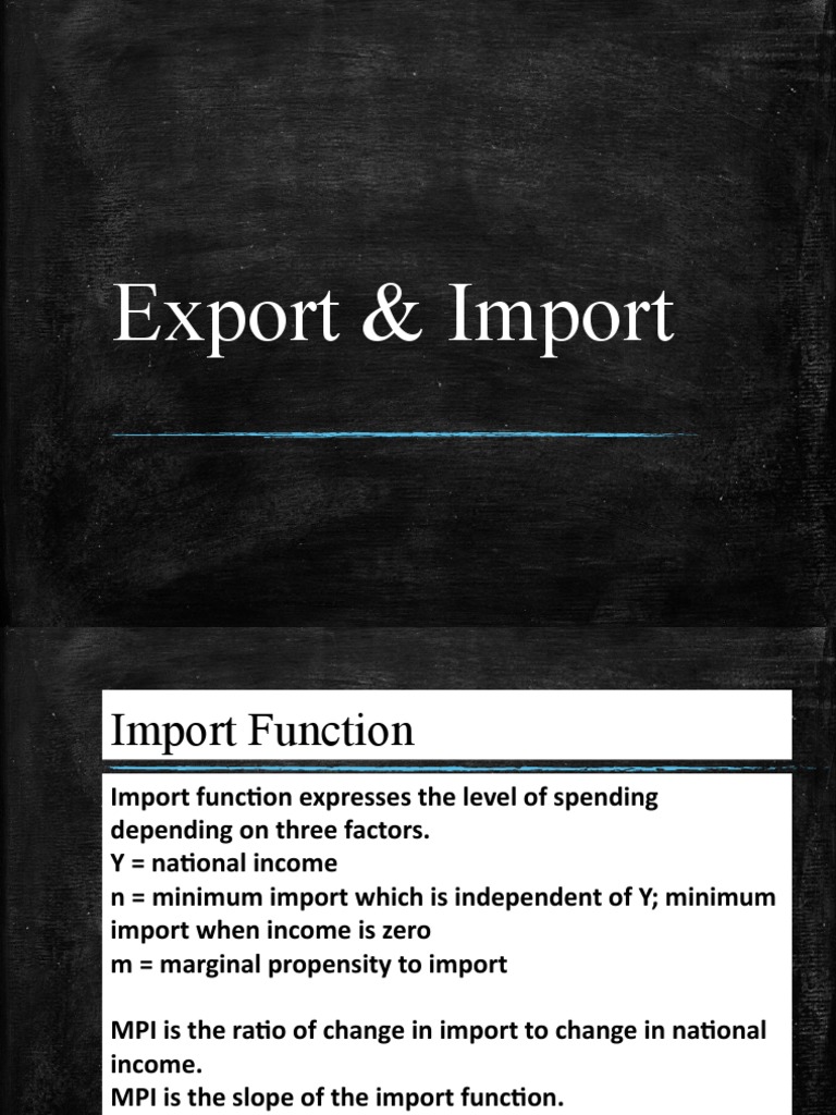 Export & Import | PDF