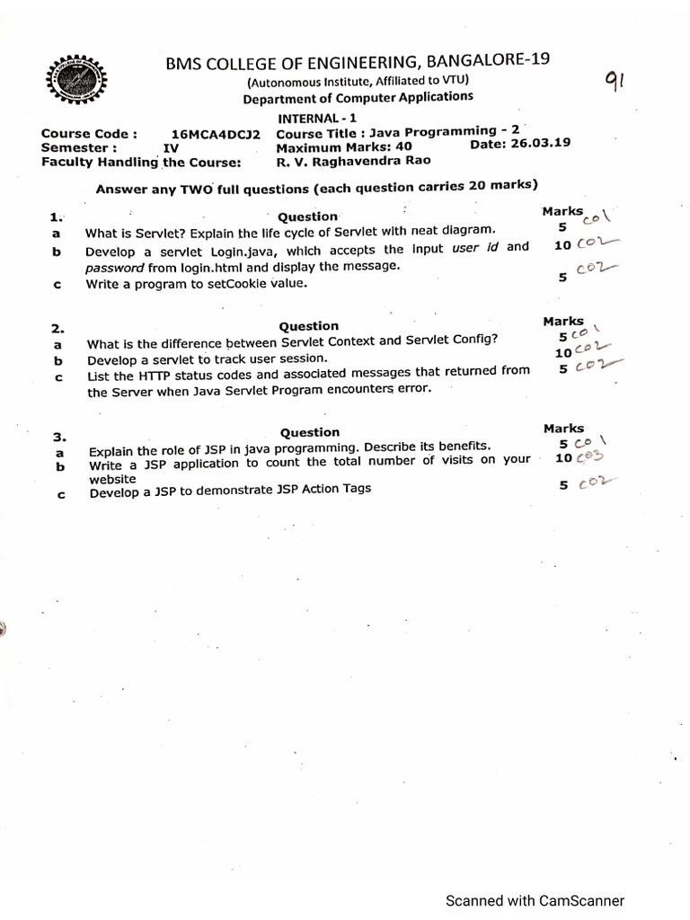 Adv - JAVA Questions | PDF Adv - JAVA Questions | PDF