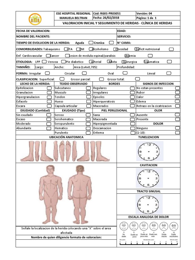 VALORACIÓN INICIAL Y SEGUIMIENTO DE HERIDAS | PDF | Herida | Medicina ... VALORACIÓN INICIAL Y SEGUIMIENTO DE HERIDAS | PDF | Herida | Medicina ...