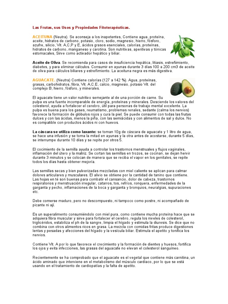 Las Frutas | PDF | Alimentos | Nutrición