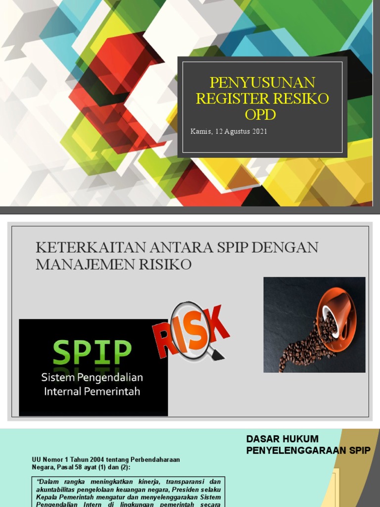 PENYUSUNAN REGISTER RESIKO OPD - 12 Agt 2021 | PDF