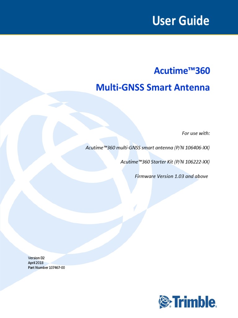 Acutime 360 Smart Antenna - User - Guide | PDF | Global Positioning System | Specification ...