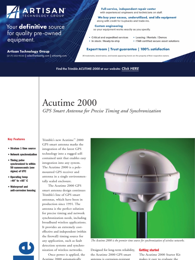 Trimble Acutime2000 Datasheet | PDF | Global Positioning System | Electrical Engineering