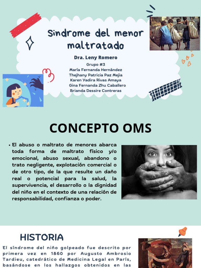 Sindrome Del Menor Maltratado: Dra. Leny Romero | PDF | Abuso infantil ...