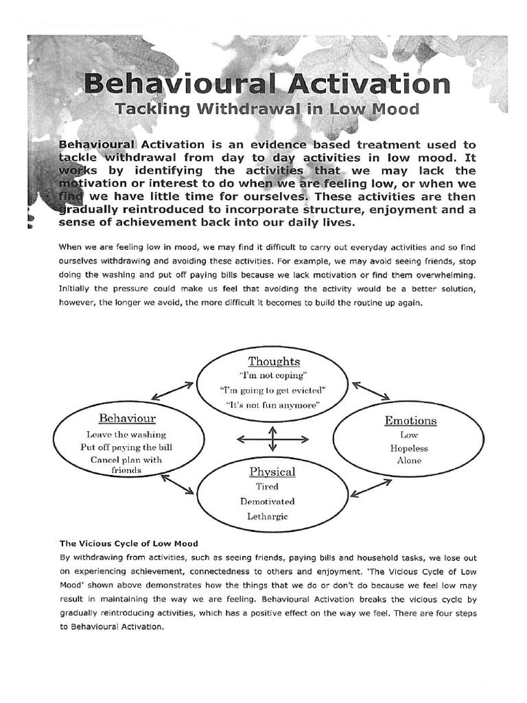 Behavioural Activation Info | PDF