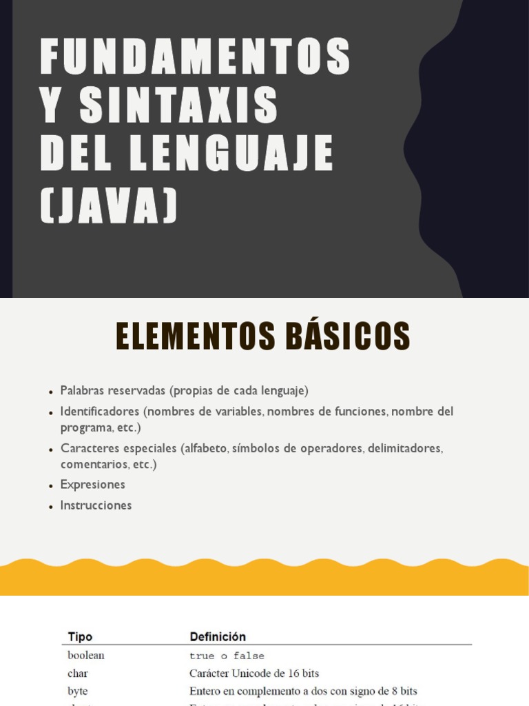 Fundamentos Y Sintaxis Del Lenguaje (J Ava) | PDF | Variable ...