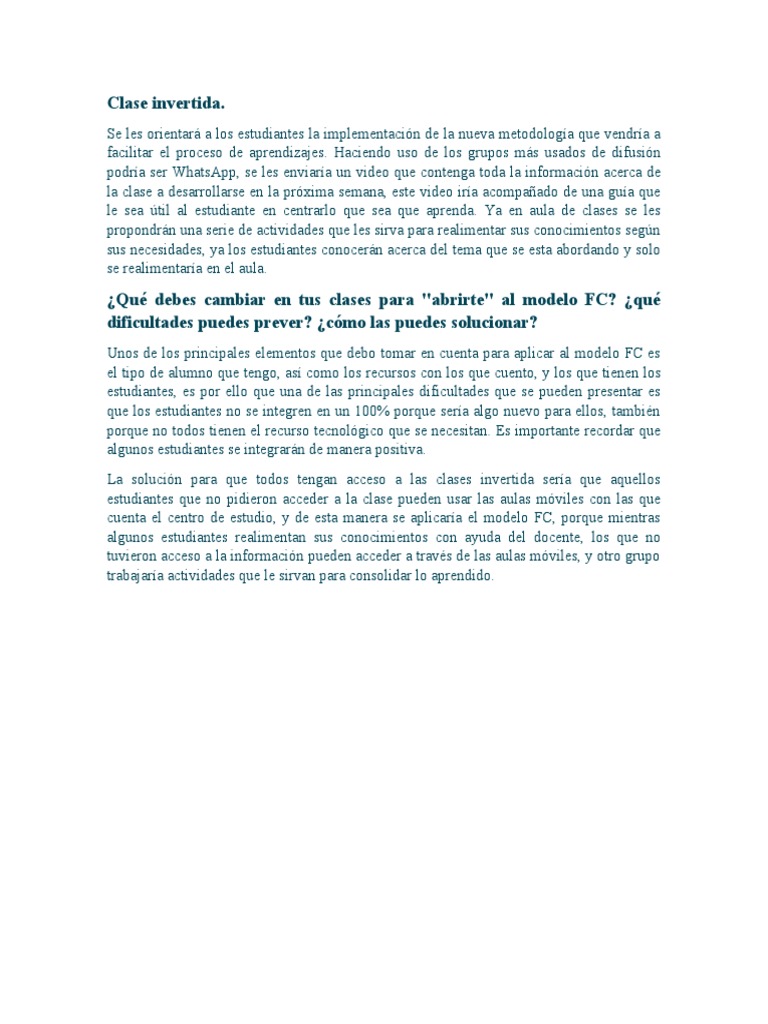 Clase Invertida | PDF