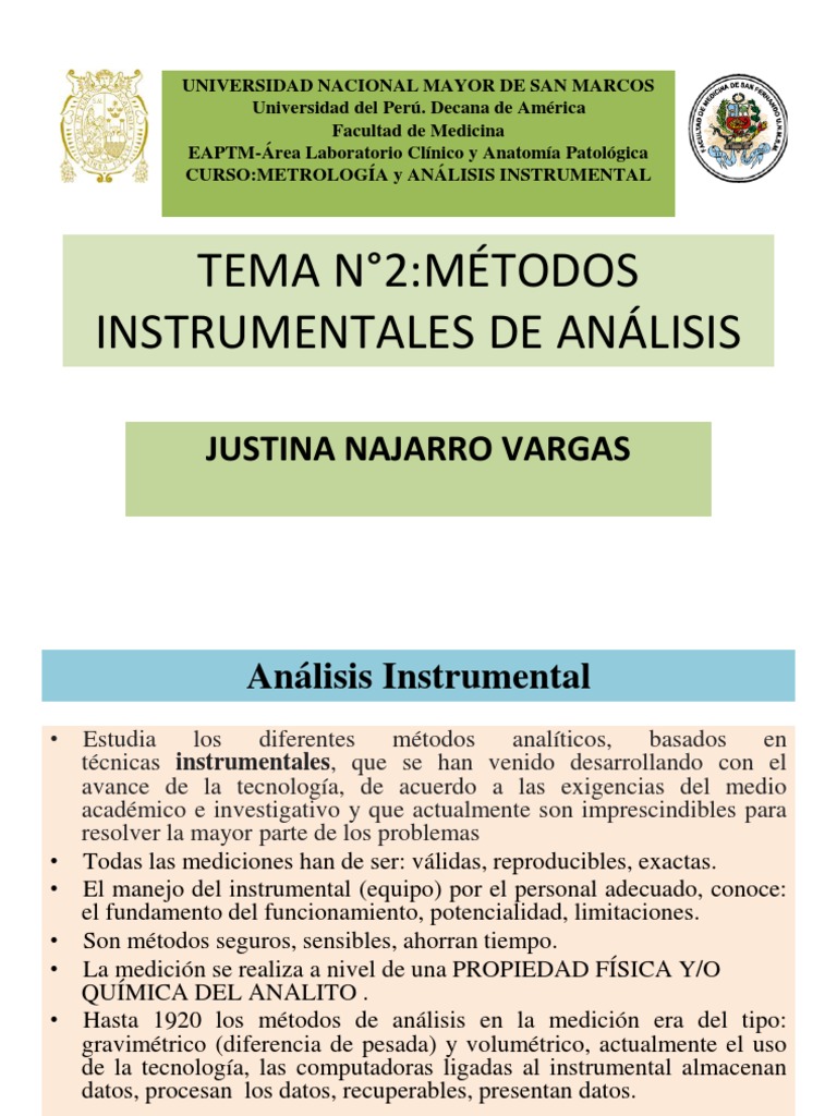 Métodos Instrumentales de Análisis, METROLOGÍA | PDF | Esterilización ...