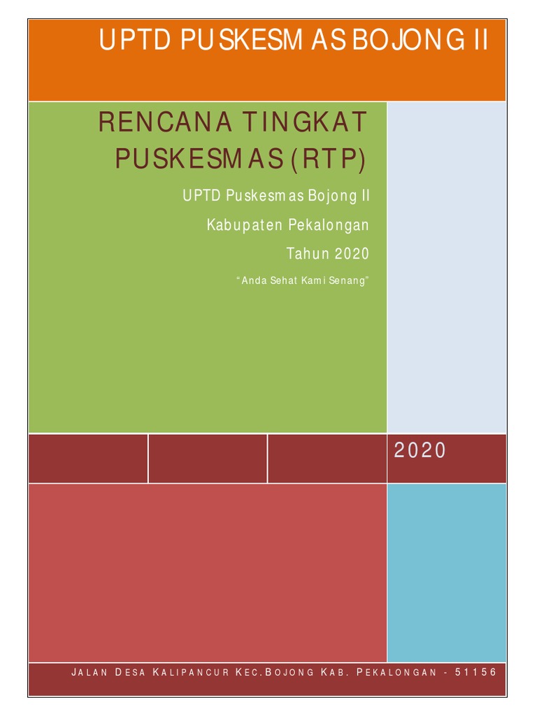 Rencana Tingkat Puskesmas (RTP) : Uptd Puskesmas Bojong II | PDF