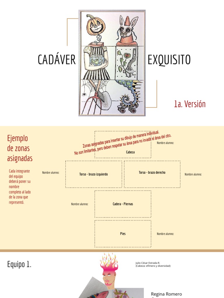 Actividad 4. Cadáver Exquisito dibujado a mano | PDF