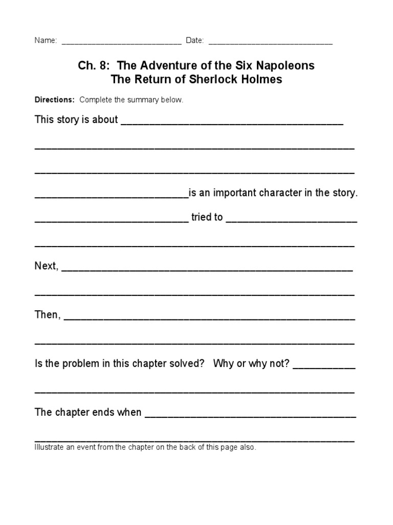 Ch. 8: The Adventure of The Six Napoleons The Return of Sherlock Holmes ...