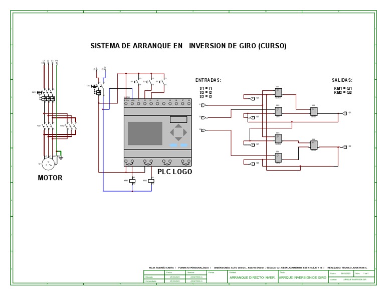 Sistema De Arranque De Inversion De Giro Con Plc Logo Curso Pdf