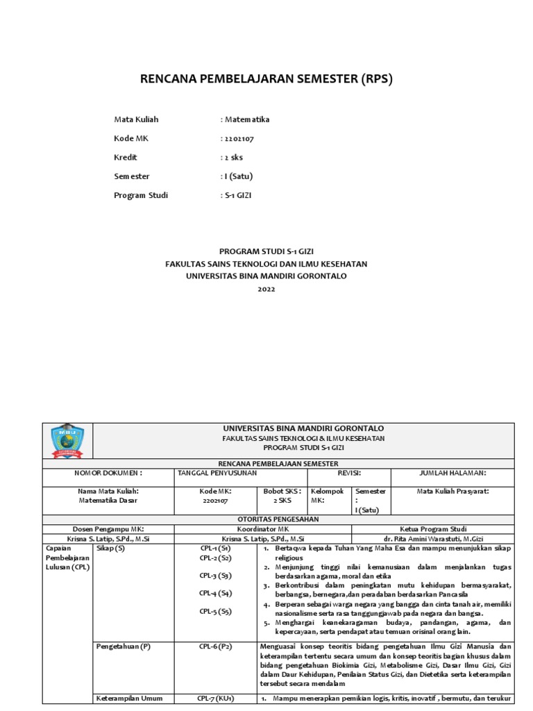 RPS Matematika | PDF