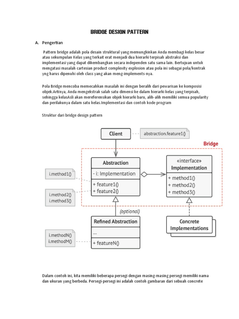 Bridge Design Pattern | PDF | Metode & Bahan Ajar | Komputer